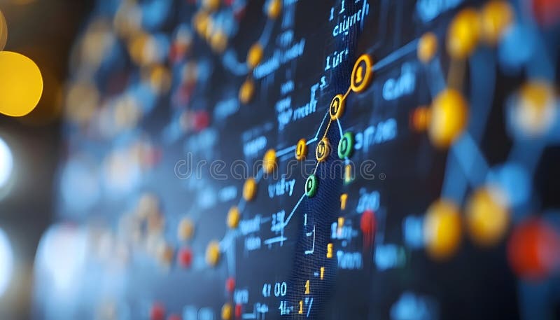 AI-Generated Data Network Visualization Stock Illustration ...