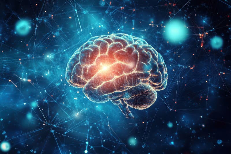 Interactive Neural Connections Illuminating a Brain in a Digital ...