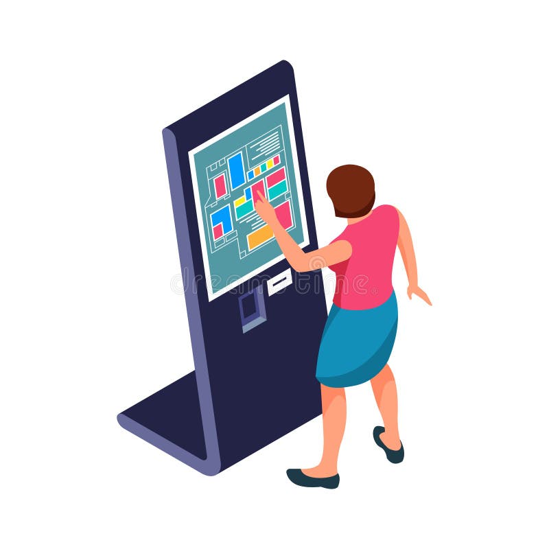 Interactive Panel User stock illustration. Illustration of mall - 206531425