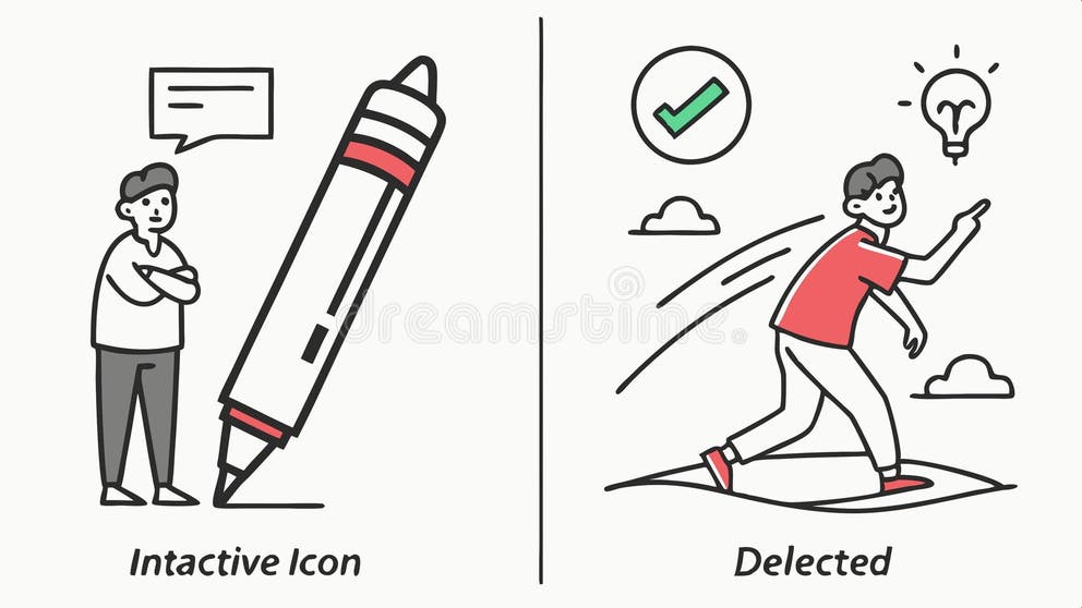 Interactive Pen and Screen Icon, Digital Interface Vector Design ...