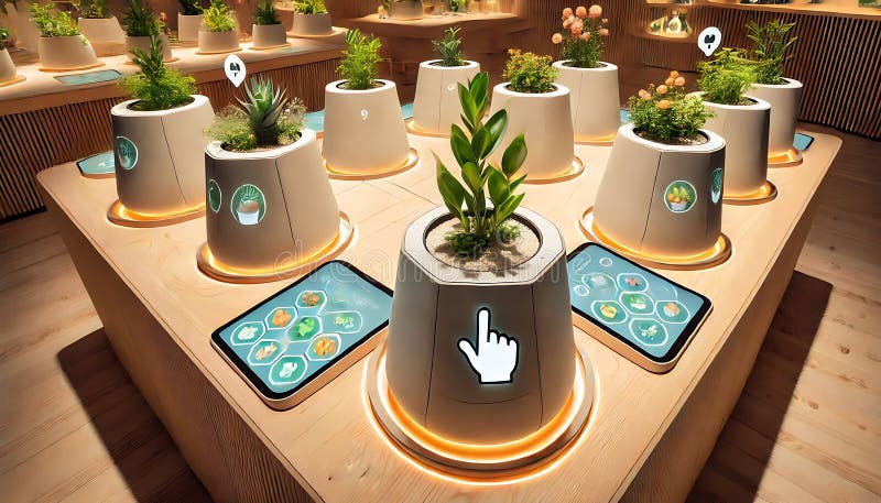 Interactive Planters Featuring Touch Sensitive Surfaces for Plant ...