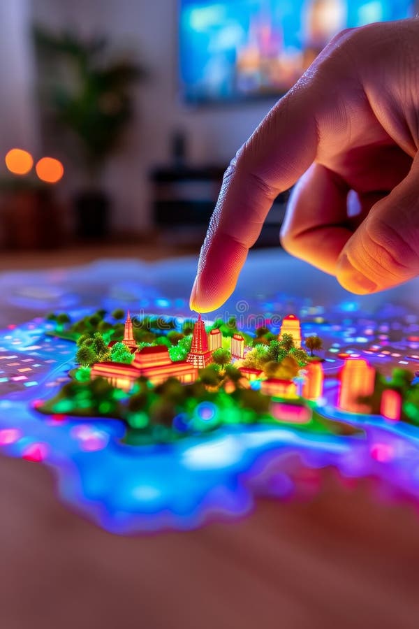 Interactive Projection Mapping Technology Displaying a 3d Model of a ...