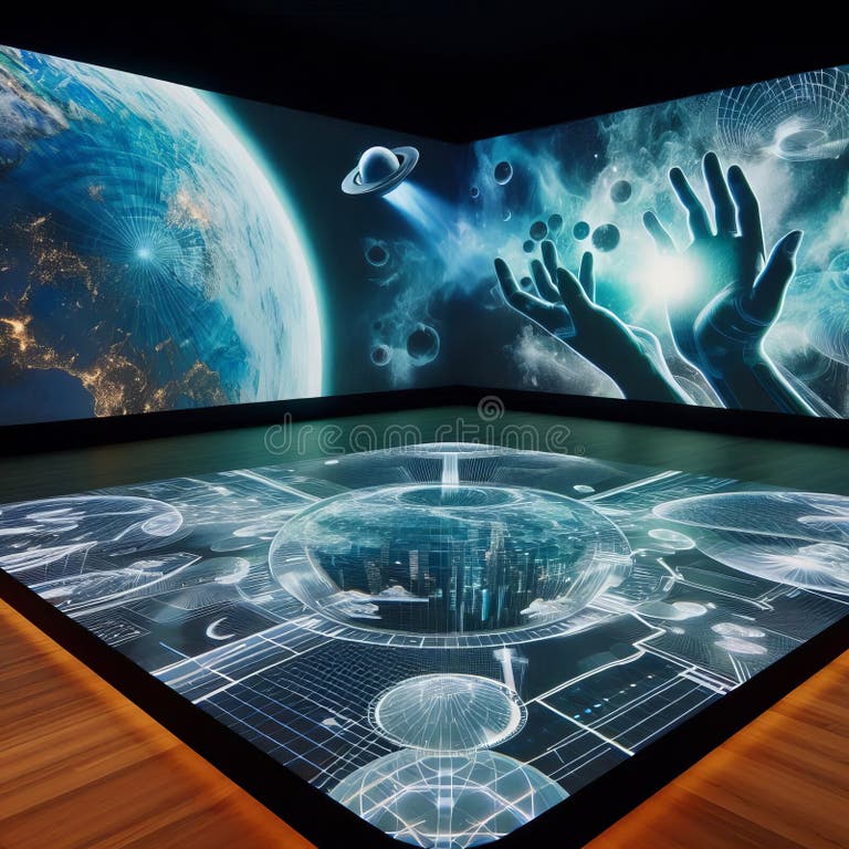 Interactive Projection a Surface Designed To Display and Intera Stock ...