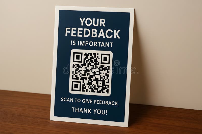 Interactive QR Code for Customer Feedback on Elegant Poster. Generative ...