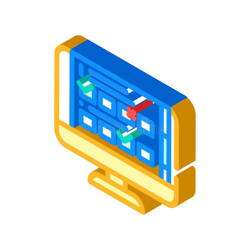 Interactive Quiz Education Platform Isometric Icon Vector Illustration ...