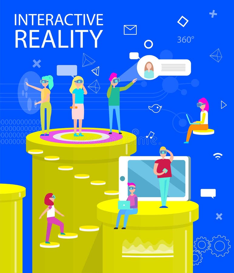 Interactive Reality Abstract Virtual World Poster Stock Vector ...