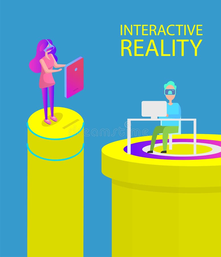 Interactive Reality Technology Vector Illustration Stock Vector ...