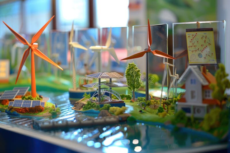 Interactive Renewable Energy Models Display: Wind Turbines, Solar ...