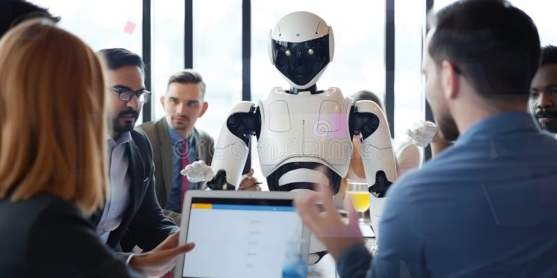 Interactive Robot Engaging with Human Colleagues AIG41 Stock ...