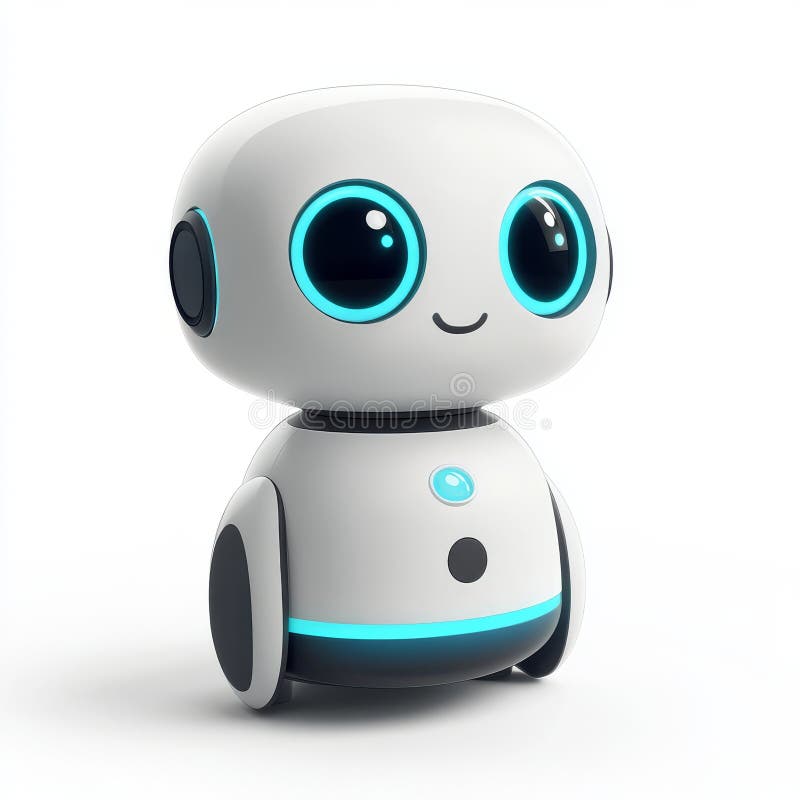 An Interactive Robotic Mascot with a Hand Up in Greeting, AI, Stock ...