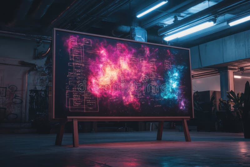 Interactive School Board Features Vibrant Formulas and Colorful ...