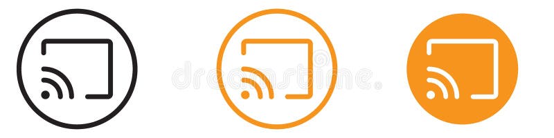 Interactive Screen Cast Icon for Technology and Presentations Graphics ...