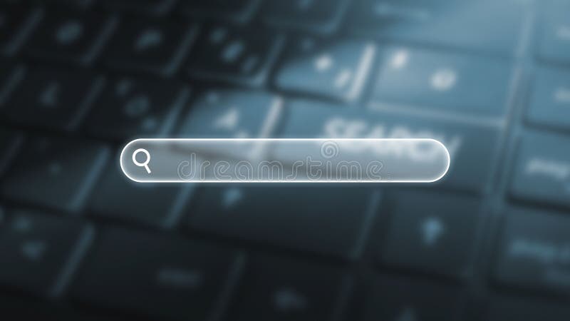 Interactive Search Bar Displayed on a Vibrant Digital Screen Stock ...