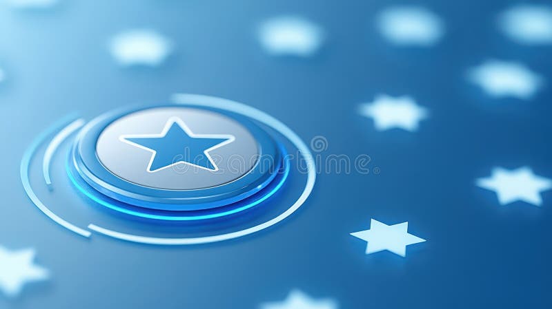 Interactive Star Button, Striking Gold Element for Modern Design ...