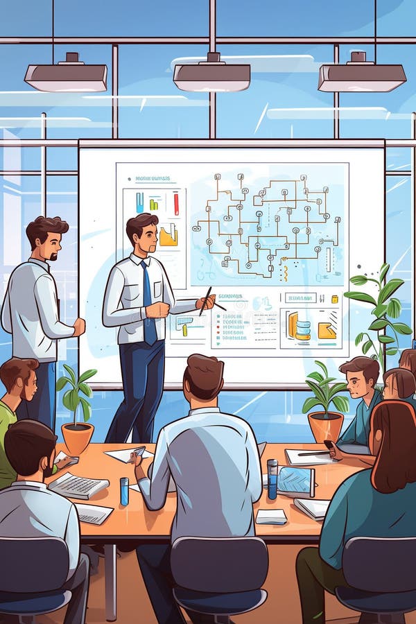 Interactive STEM Whiteboard Session, Flat Design, Top View, Modern ...