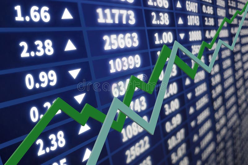 Stock Market Graph with Chart Stock Image - Image of finance, arrow ...
