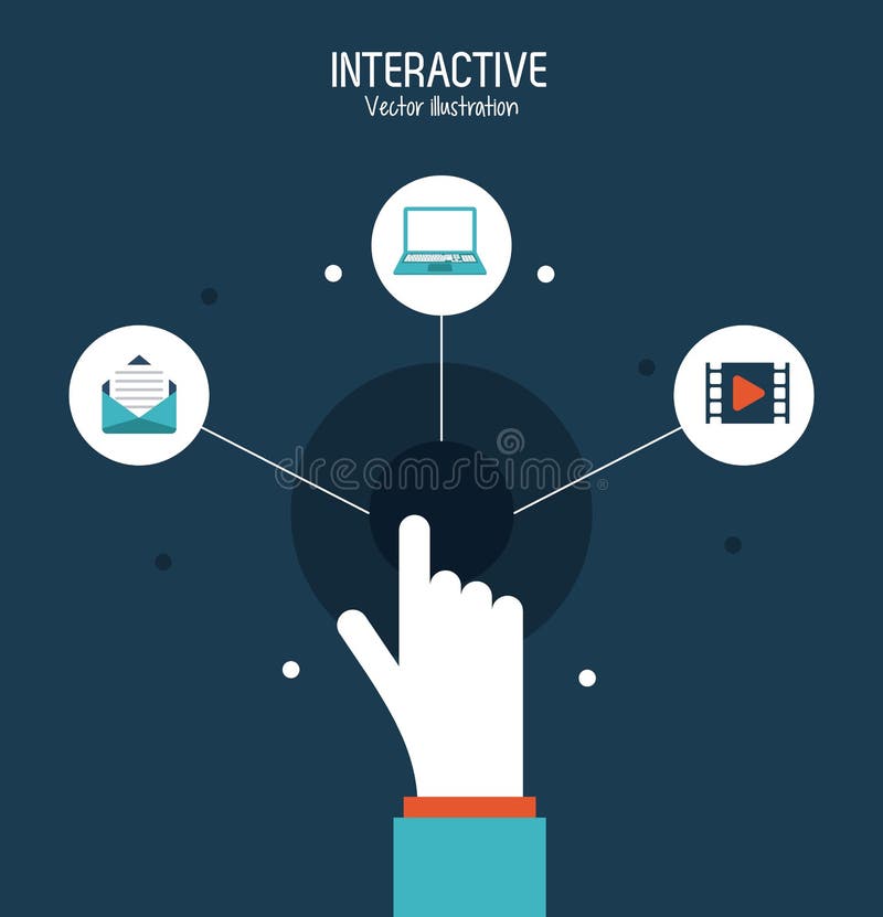 Interactive Technology Design Stock Vector - Illustration of digital ...