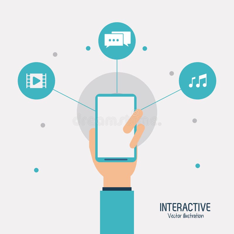 Interactive Technology Design Stock Vector - Illustration of interface ...