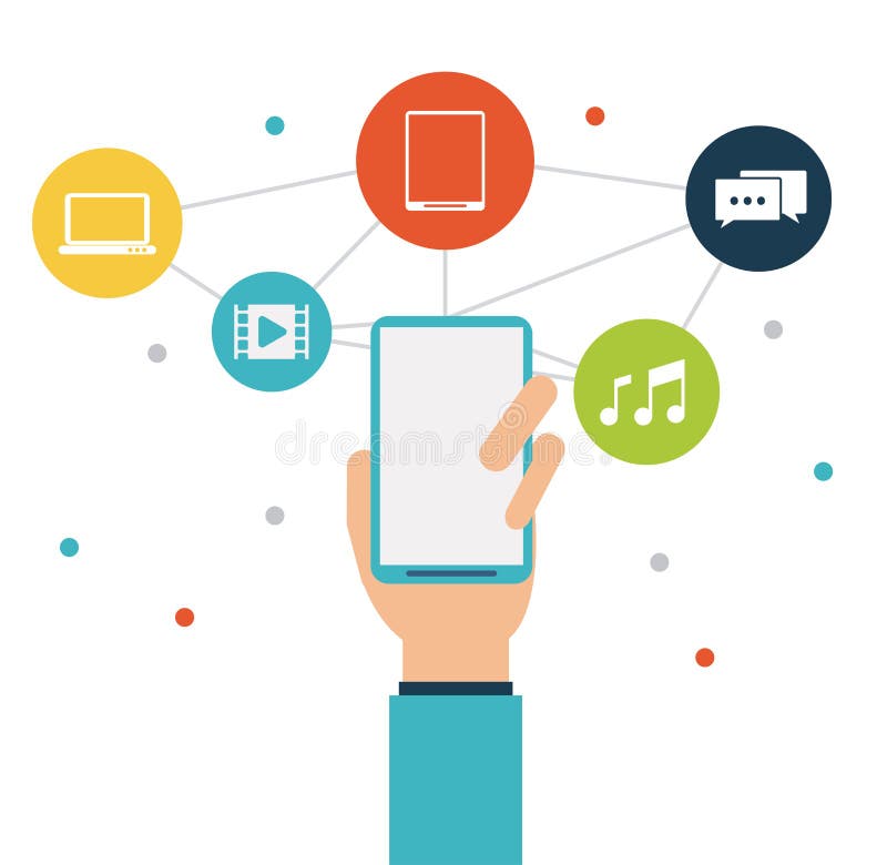 Interactive Technology Design Stock Vector - Illustration of ...