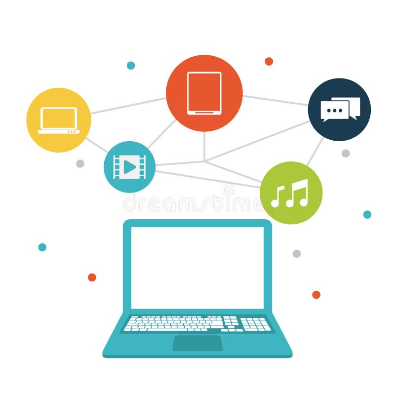 Interactive Technology Design Stock Vector - Illustration of laptop ...