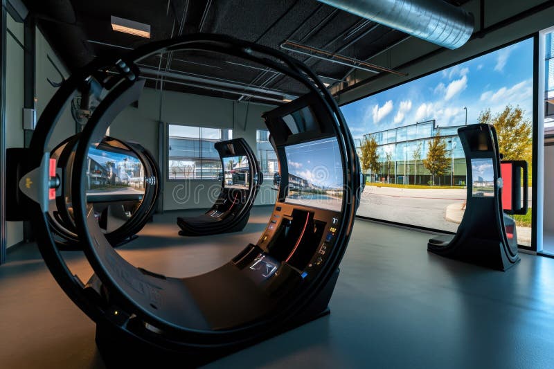 Interactive Technology Display with Immersive Screens in a Modern ...