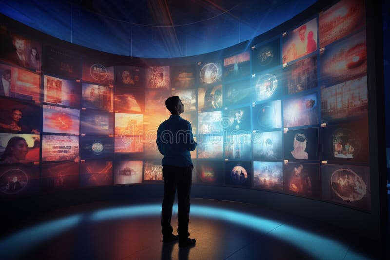 Interactive Technology Displays Highlighting Stock Illustration ...