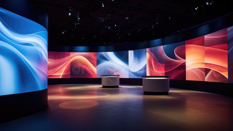 Interactive Technology Dynamic Background Stock Illustration ...