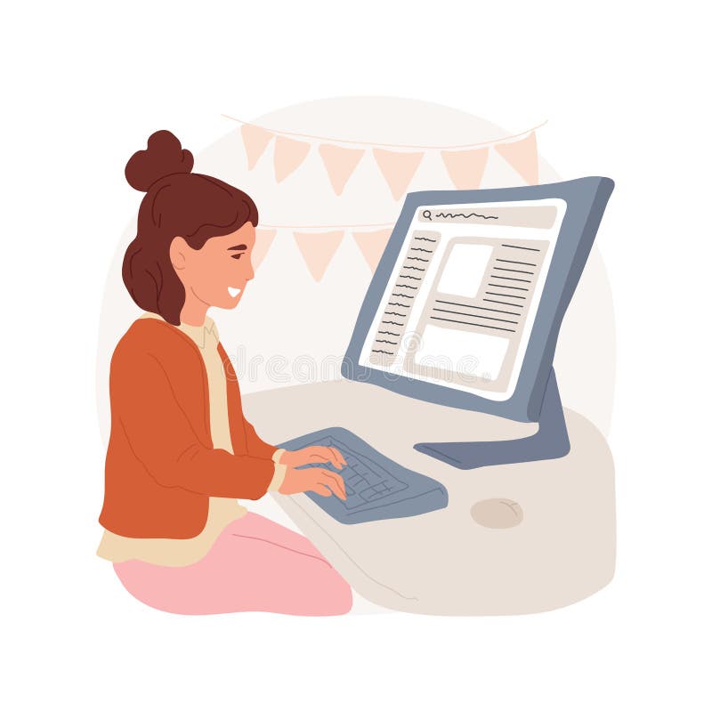 Interactive Textbook Isolated Cartoon Vector Illustration. Stock Vector ...