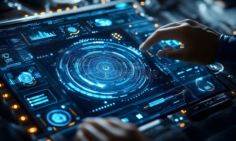 Interactive Touch Screen Interface with Holographic Elements for Data ...