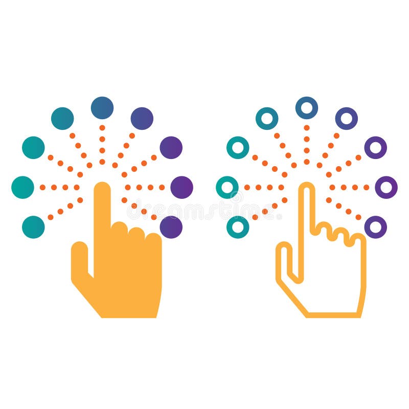 Interactive Touch Screen Interface Icon Vector, Solid Logo Illustration, Pictogram Isolated on ...