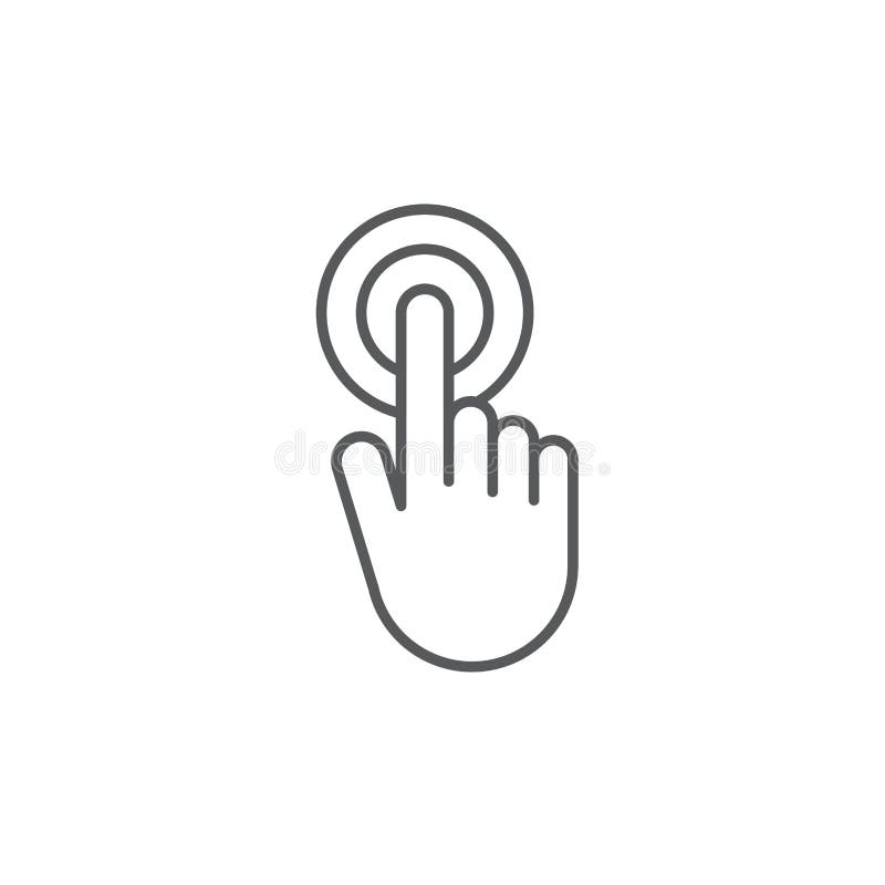 Interactive Touch Screen Interface Icon Vector, Solid Logo Illus Stock ...