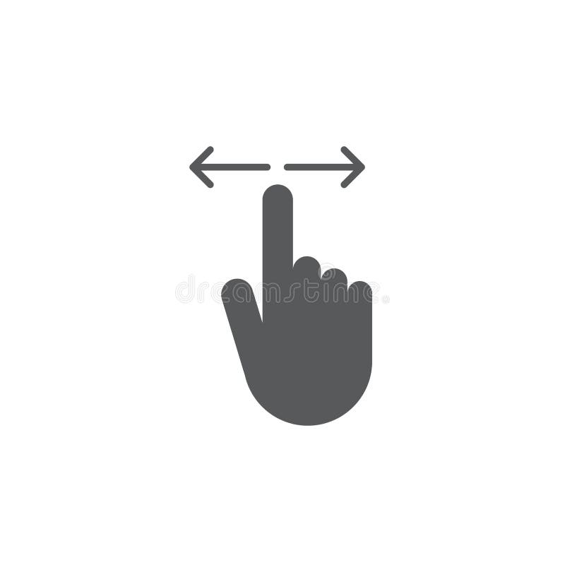 Interactive Touch Screen Interface Icon Vector, Solid Logo Illustration, Pictogram Isolated On ...