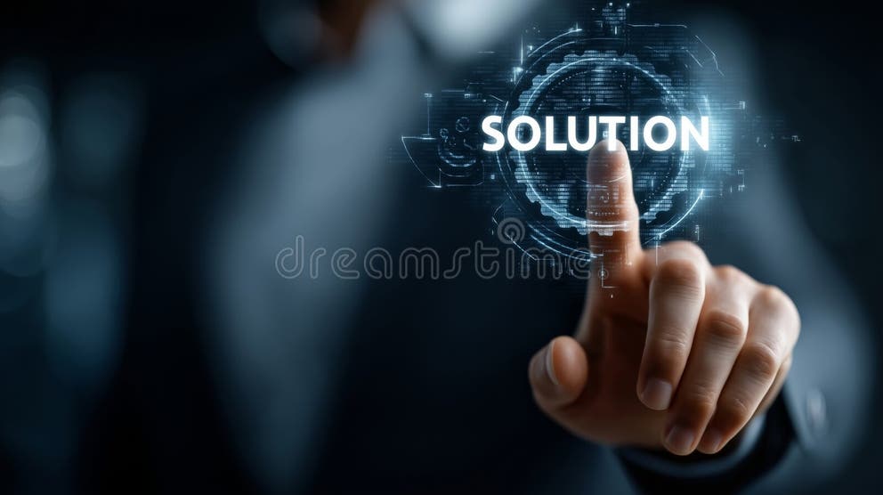 Interactive Touch Screen Solution Concept Stock Illustration ...