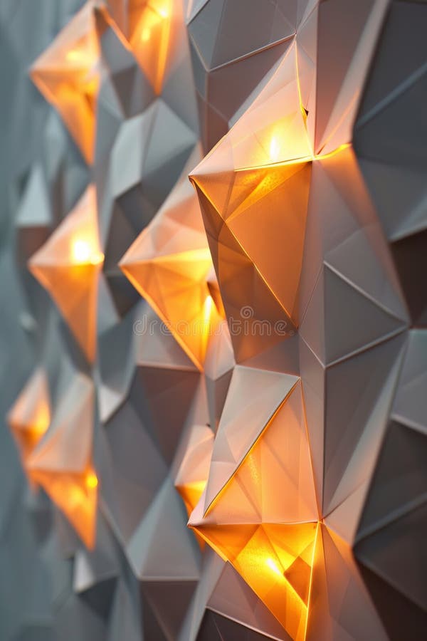 Interactive Touchsensitive Polygons Lighting Up in Sequence on a Wall ...