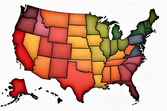 Interactive US State Map Visualizing Data Distribution Across Regions ...