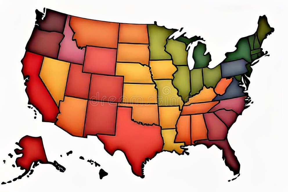 Interactive US State Map Visualizing Data Distribution Across Regions ...