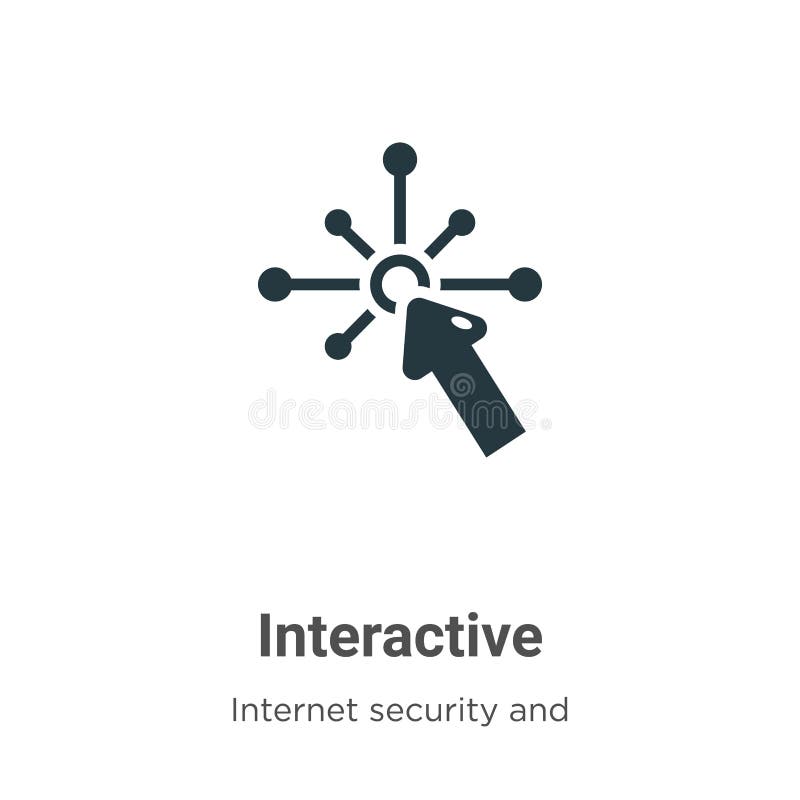 Interactive Icon In Trendy Design Style. Interactive Icon Isolated On ...
