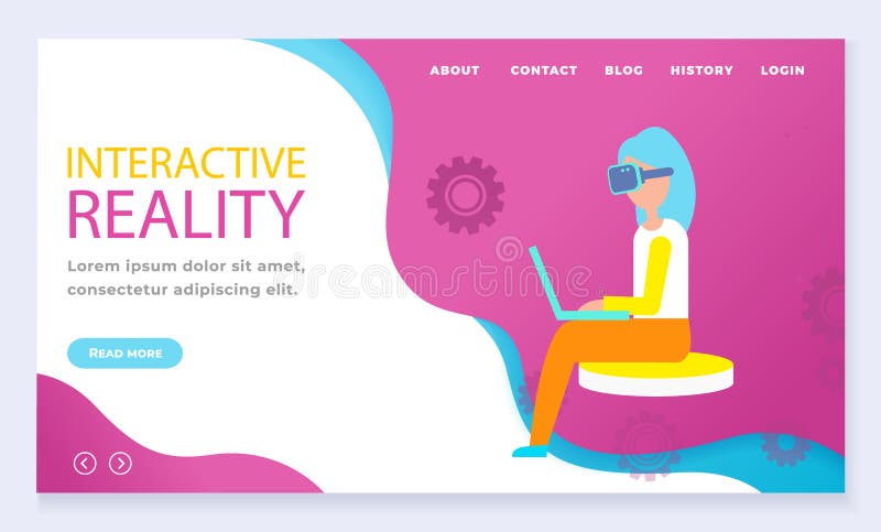 Interactive or Virtual Reality, Life Simulator Stock Vector ...