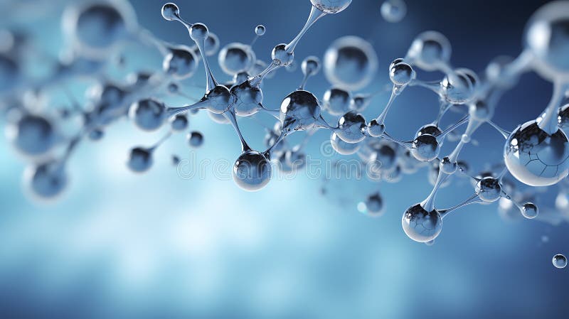 Interactive Water Molecules 3D Concept Background for Science Visuals ...