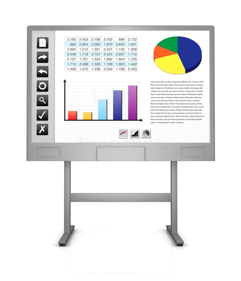 Interactive whiteboard stock illustration. Illustration of planning ...
