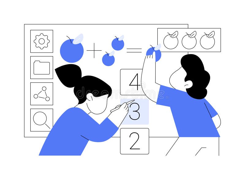 Interactive Whiteboard Isolated Cartoon Vector Illustrations. Stock ...