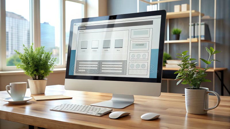 Interactive Wireframe Simulation Preview a Responsive Website Layout ...