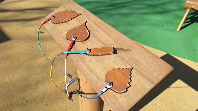 Interactive Wooden Leaf Panel in Playground for Children S Outdoor Stem ...