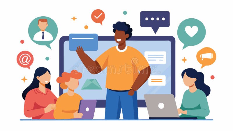 Interactive Workshop. Editable Vector Illustration Stock Vector ...