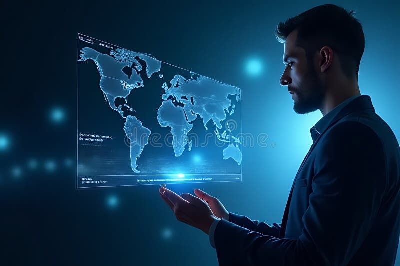 Interactive World Map Displaying Data Insights Office Digital ...