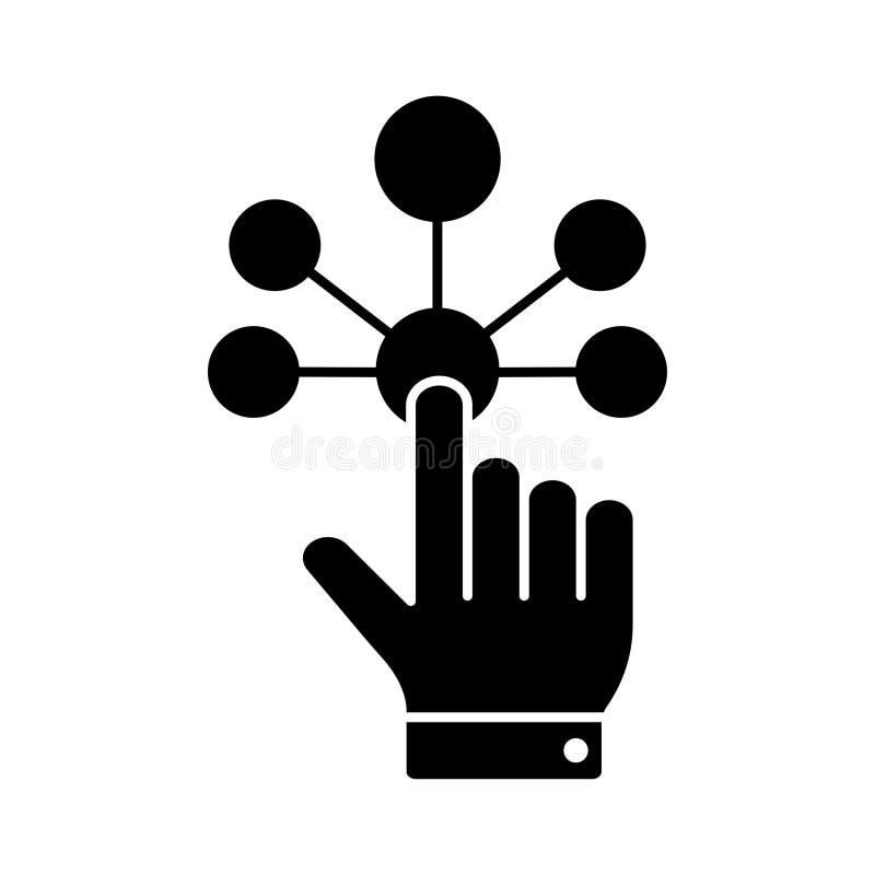 Interactivity Icon Set. Digital Choice Button Vector Logo Symbol in ...