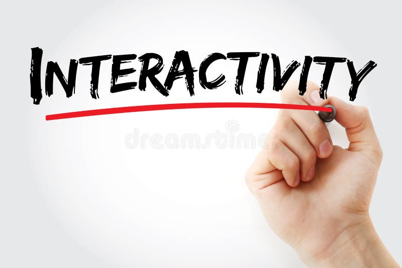 Interactivity Text with Marker Stock Image - Image of interactivity ...