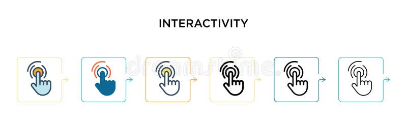 Black Interactivity Isolated Vector Icon. Simple Element Illustration ...