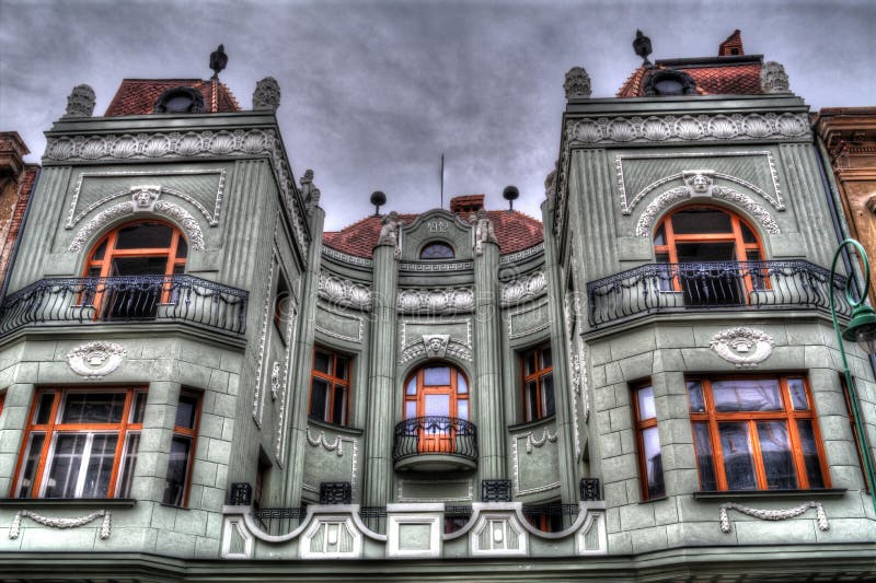 Interbelic building stock photo. Image of balcony, colse - 50782348