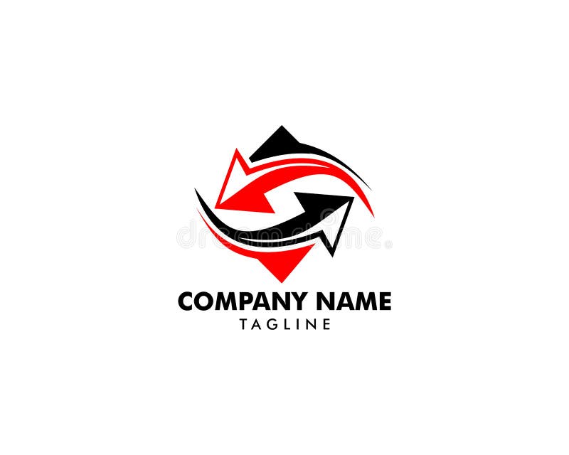 Intercambio Logo Icon Template De La Flecha Ilustración del Vector ...